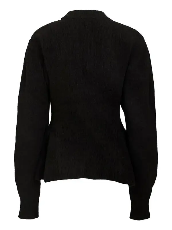 ROTATE BY BIRGER CHRISTENSEN Peplum Hem Sweater - Black