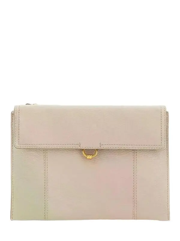 GIANNI CHIARINI Vicky Leather Clutch Bag - Neutrals