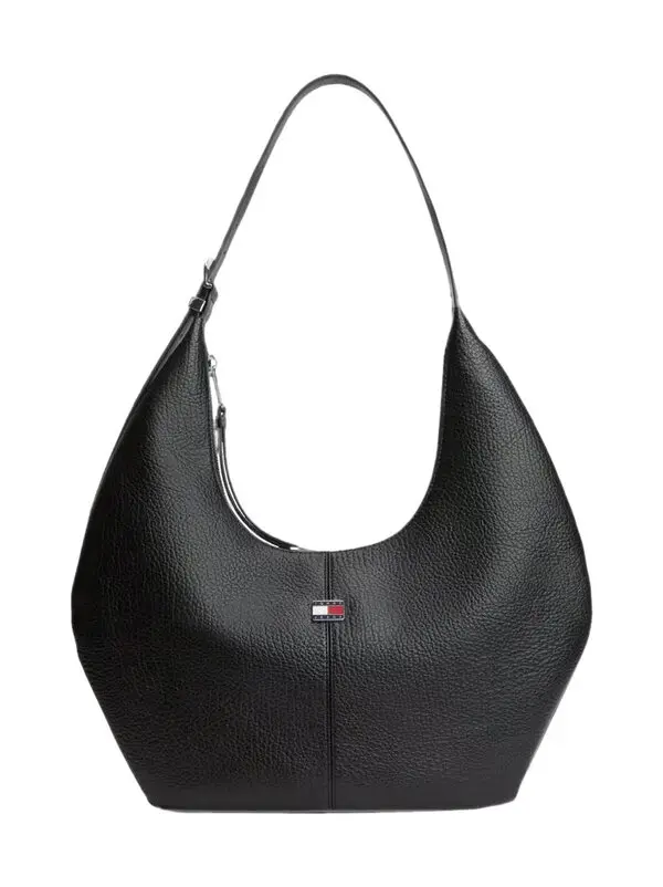 Tommy Hilfiger Logo Plaque Shoulder Bag - Black