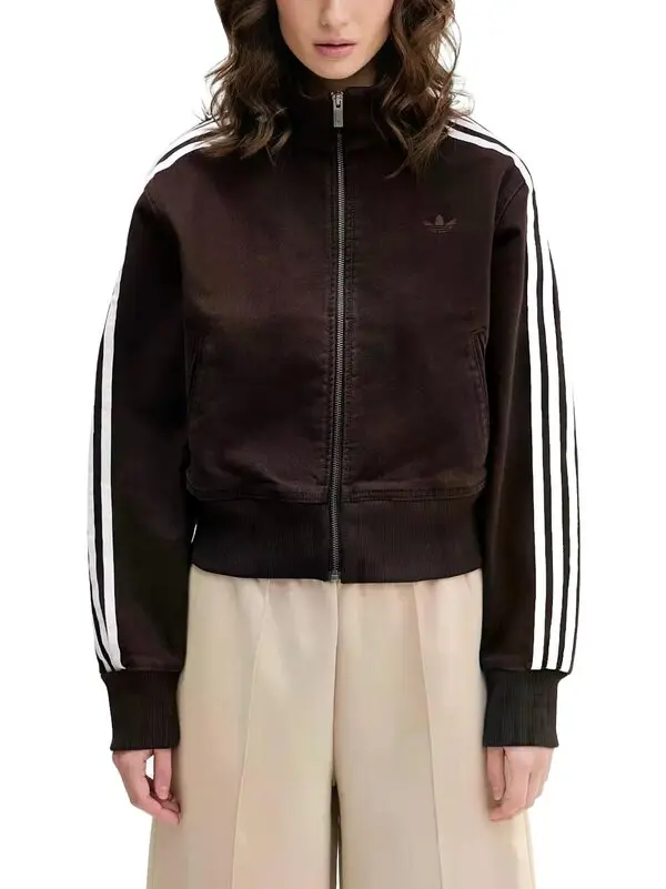 Adidas Firebird Track Jacket With Embroidered Logo - Brown