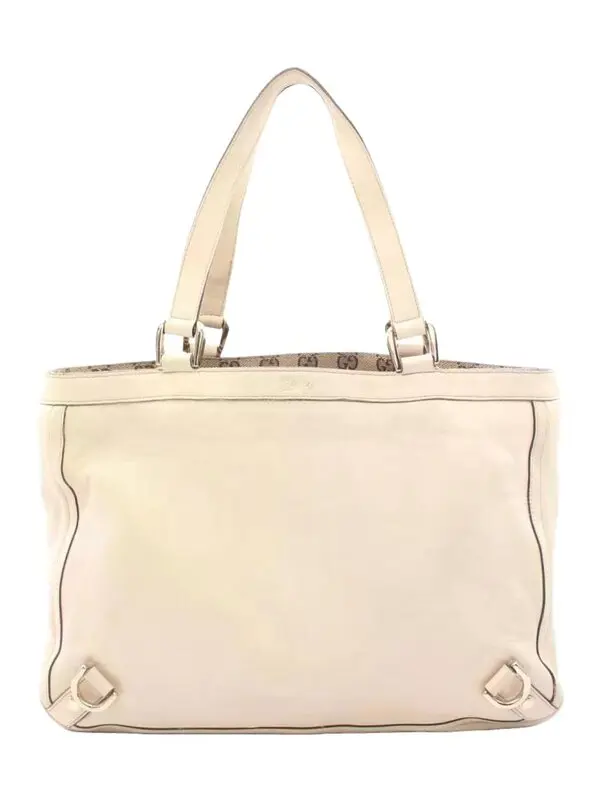 Gucci 2000s Abbey Leather Tote Bag - Neutrals