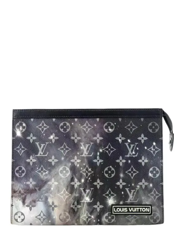 LOUIS VUITTON Monogram Galaxy Canvas Pochette Voyage Mm Clutch - Grey