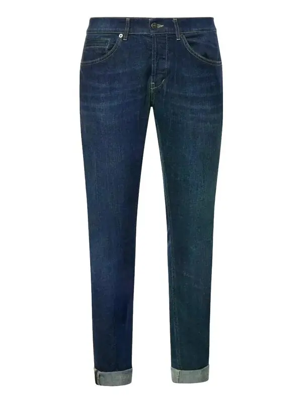 DONDUP Slim-fit Jeans With Logo Plaque - Blue