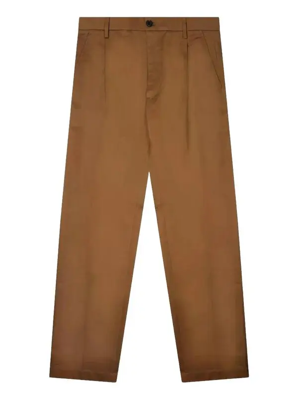 DEPARTMENT 5 Gin Pleated Straight-leg Trousers - Brown