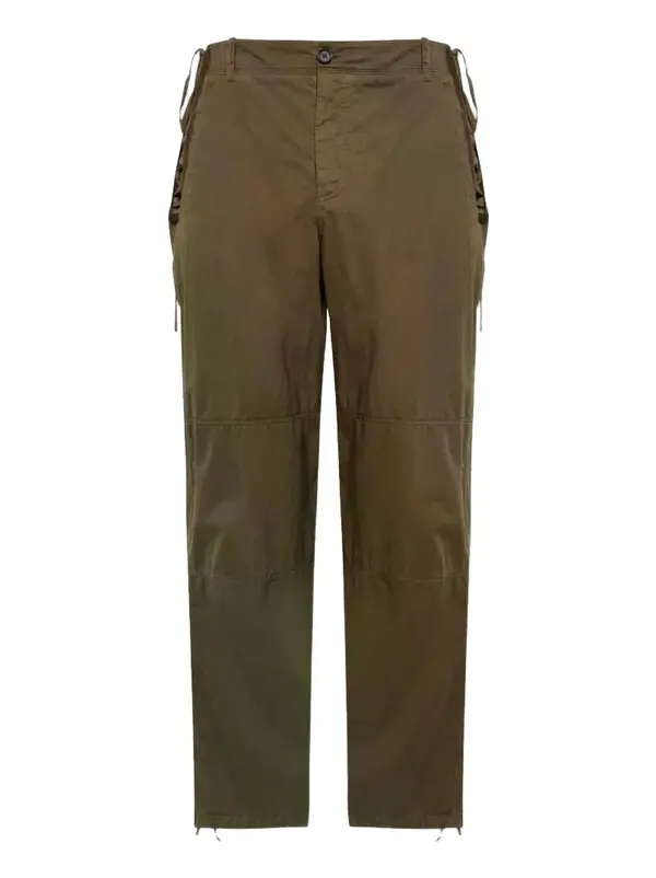 Alexander McQueen Cotton Lace-up Trousers - Brown