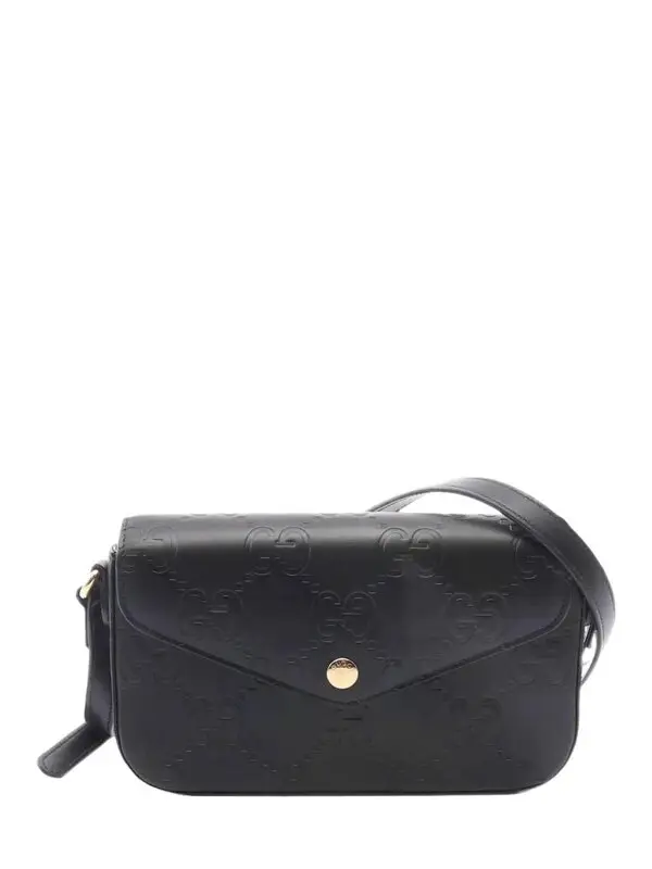 Gucci Gg Supreme Super Mini Shoulder Bag - Black