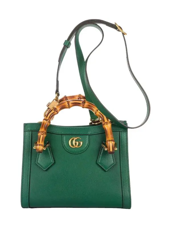 Gucci Diana Bamboo Tote Bag - Green