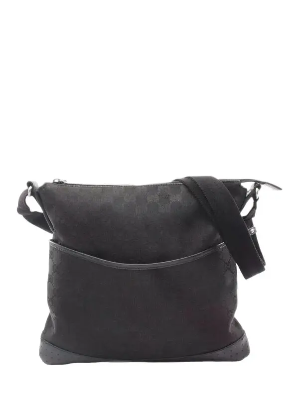 Gucci Gg-pattern Shoulder Bag - Black