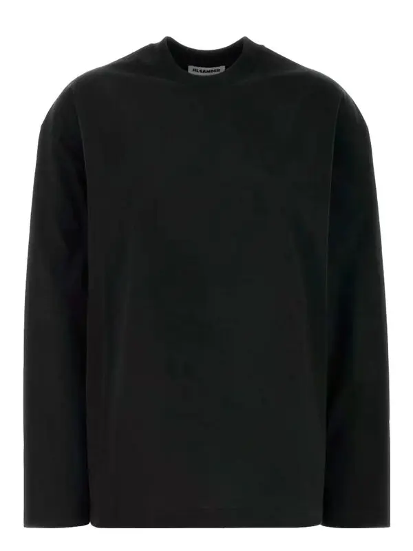 JIL SANDER Long Sleeve Crewneck T-shirt - Black