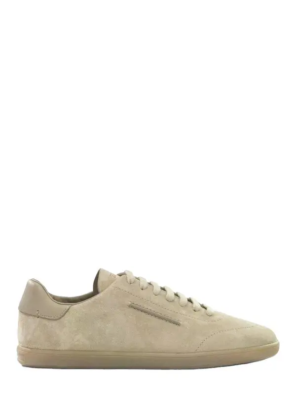Zegna Beige Suede Lace-up Sneakers - Neutrals