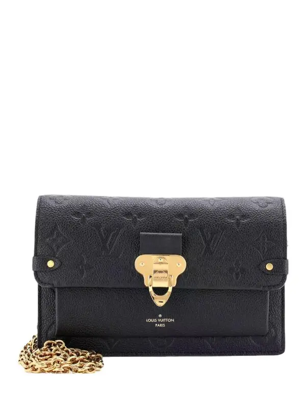 LOUIS VUITTON Vavin Chain Wallet Nm Monogram Empreinte Leather Crossbody Bag - Black