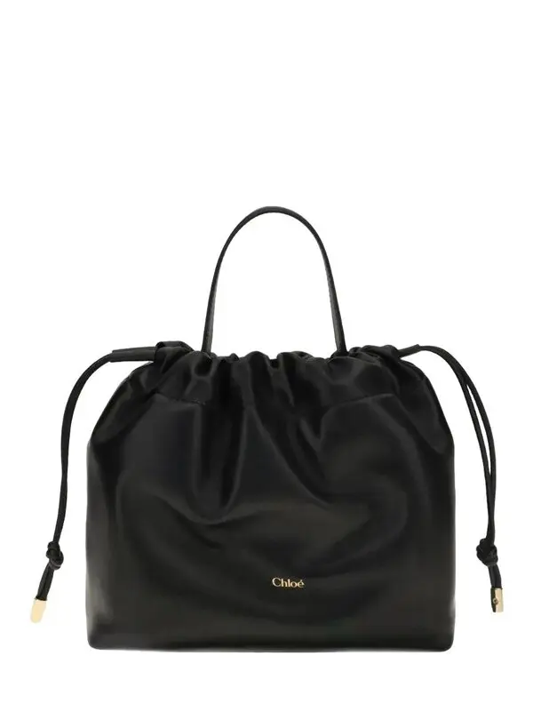 Chloé Mini Icons Drawstring Bucket Bag - Black