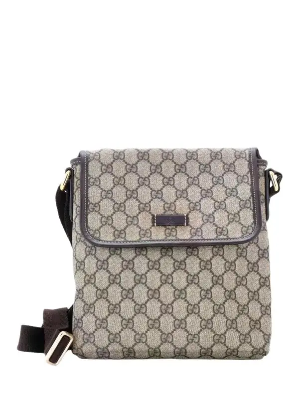 Gucci Gg Coated Canvas Messenger Bag - Brown
