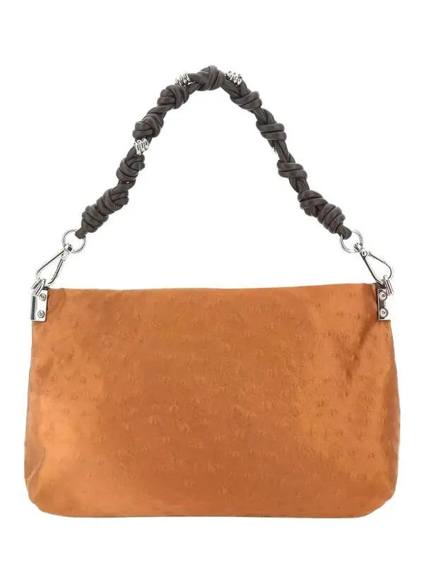 GIANNI CHIARINI Ostrich-effect Shoulder Bag - Orange
