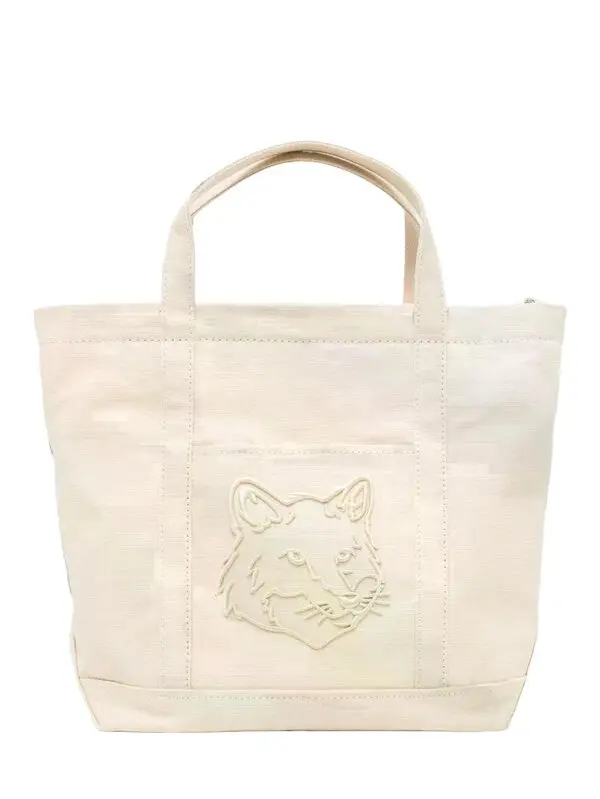 Maison Kitsuné Small Fox Head Tote Bag - Neutrals