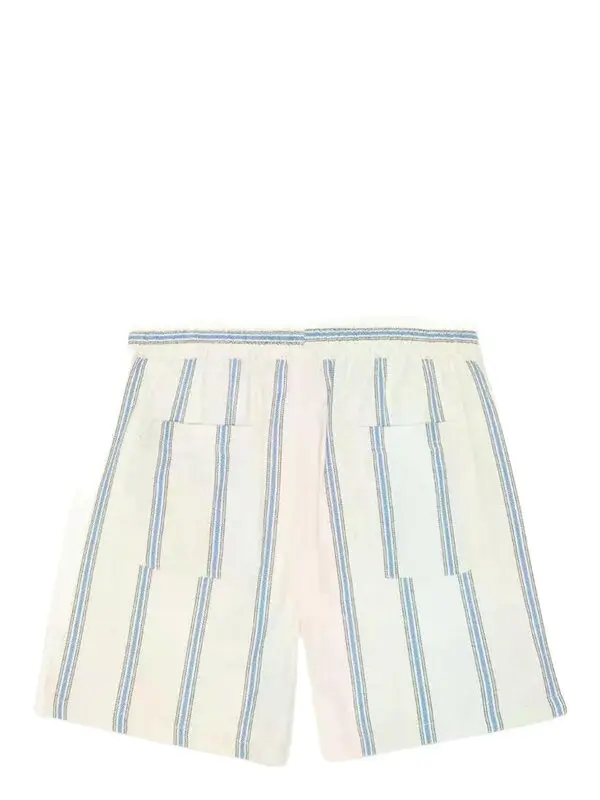 LES DEUX Vertical Stripe Drawstring Shorts - Neutrals
