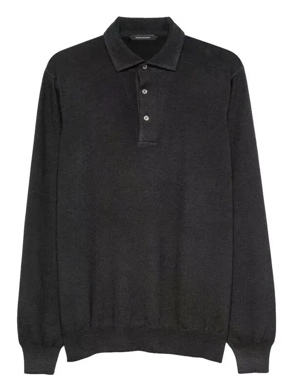 Tagliatore Bailey Long-sleeve Polo Shirt - Grey