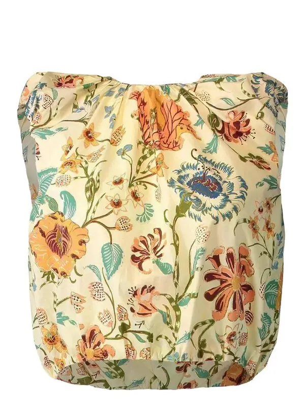 Ulla Johnson Gracie Floral Print Top - Neutrals