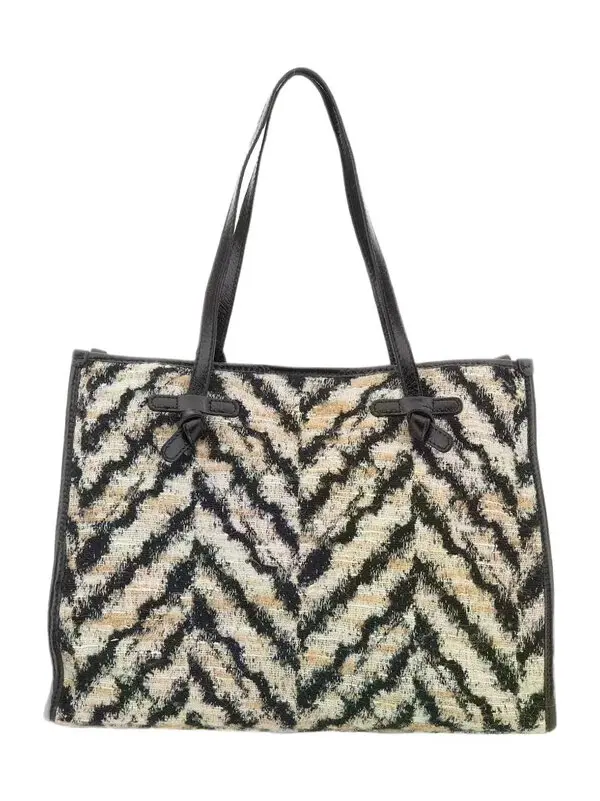 MARCELLA CLUB Jacquard Animalier Tote Bag - Black