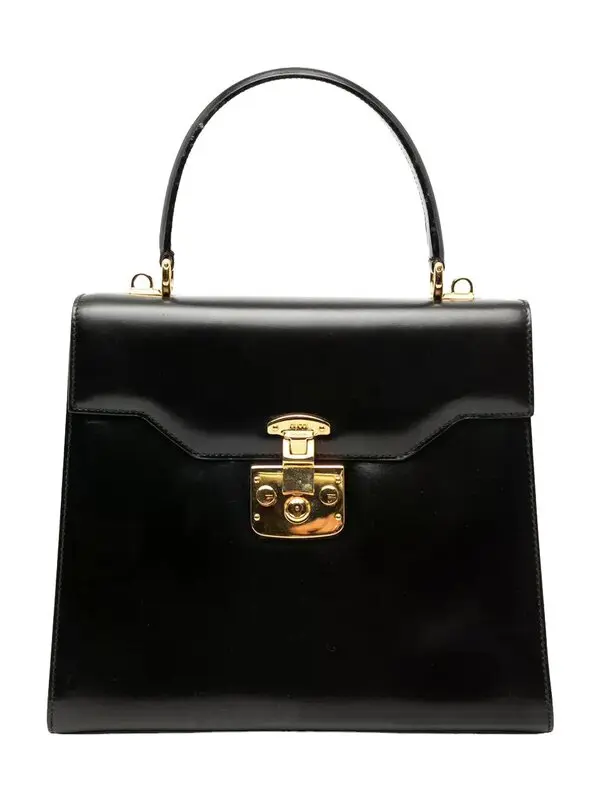 Gucci Lady Lock Satchel In Smooth Calfskin - Black