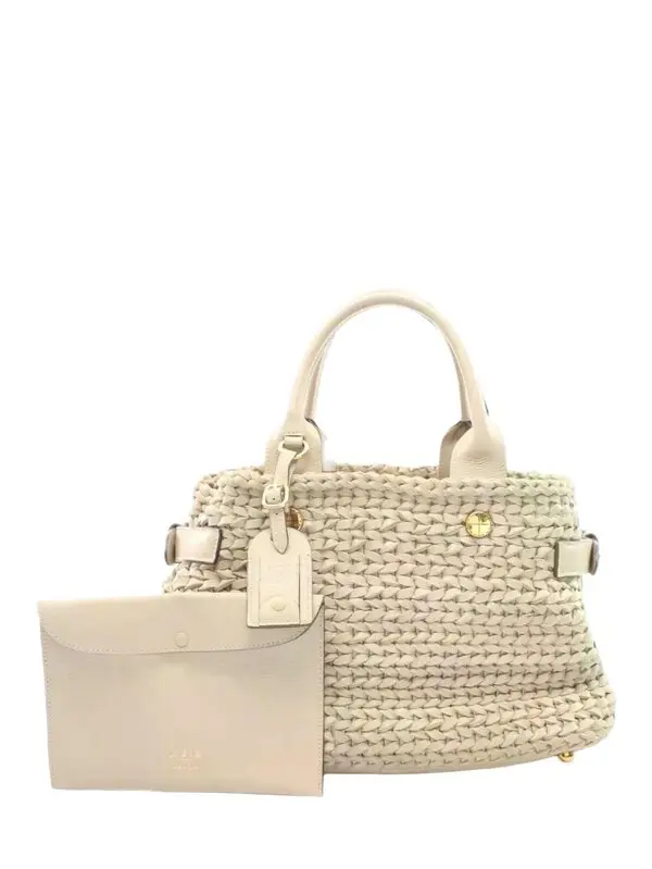 Loewe Braided Leather Tote Bag - Neutrals