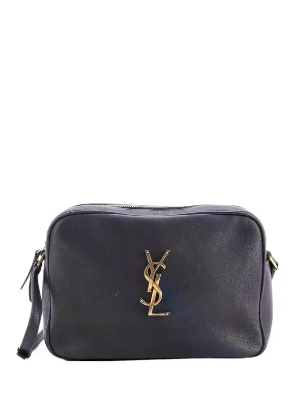 Saint Laurent Lou Camera Bag Leather Small Crossbody - Black