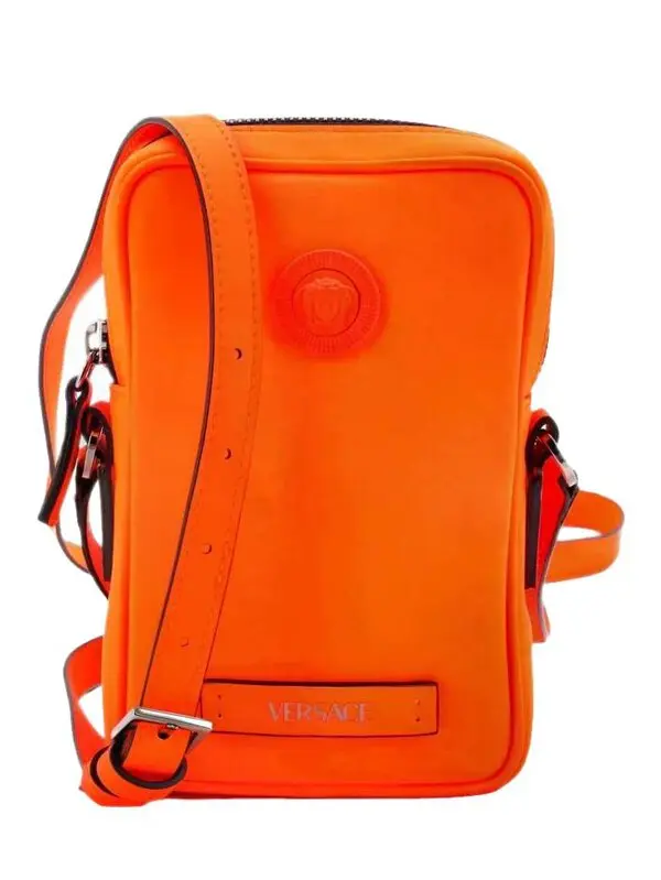 Versace Medusa Biggie Pouch Micro Crossbody Bag - Orange