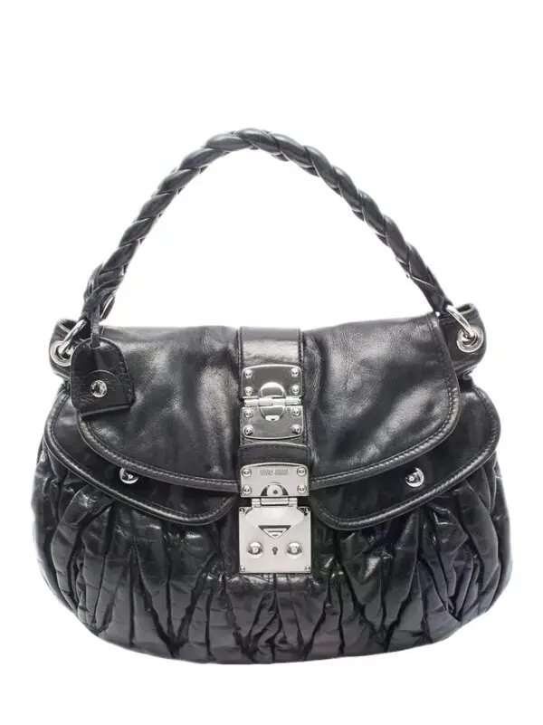 Miu Miu Matelassé Shoulder Bag - Black