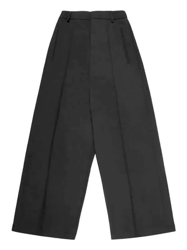 MAISON MARGIELA Pressed Crease Wide-leg Trousers - Black