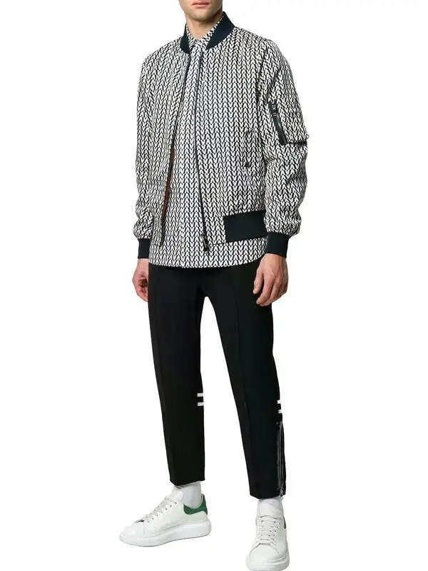 Valentino Garavani Logo Print Bomber Jacket - Blue