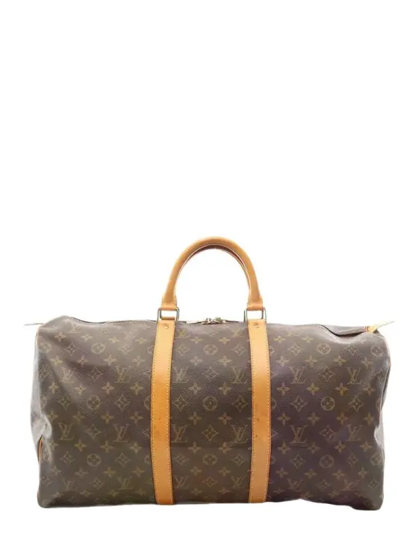 LOUIS VUITTON Monogram Keepall 50 Holdall - Brown