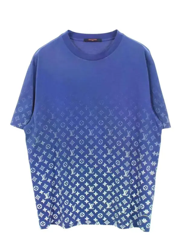 LOUIS VUITTON 2000s Monogram Gradient Cotton T-shirt - Blue