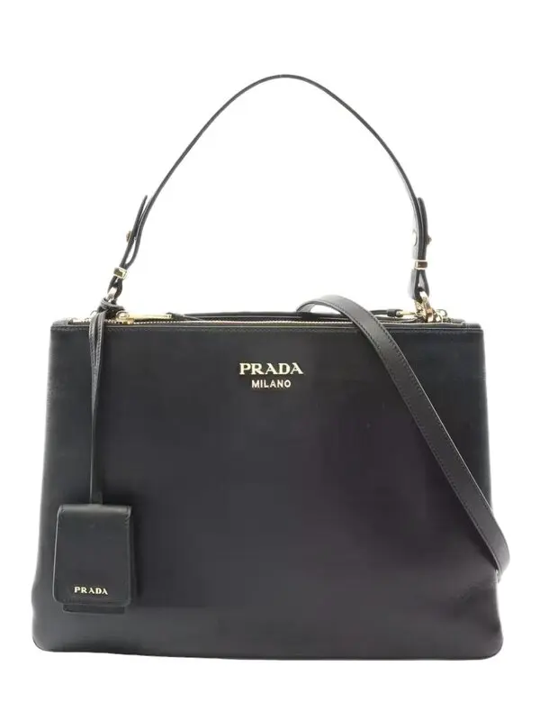 Prada Leather Tote Bag - Black