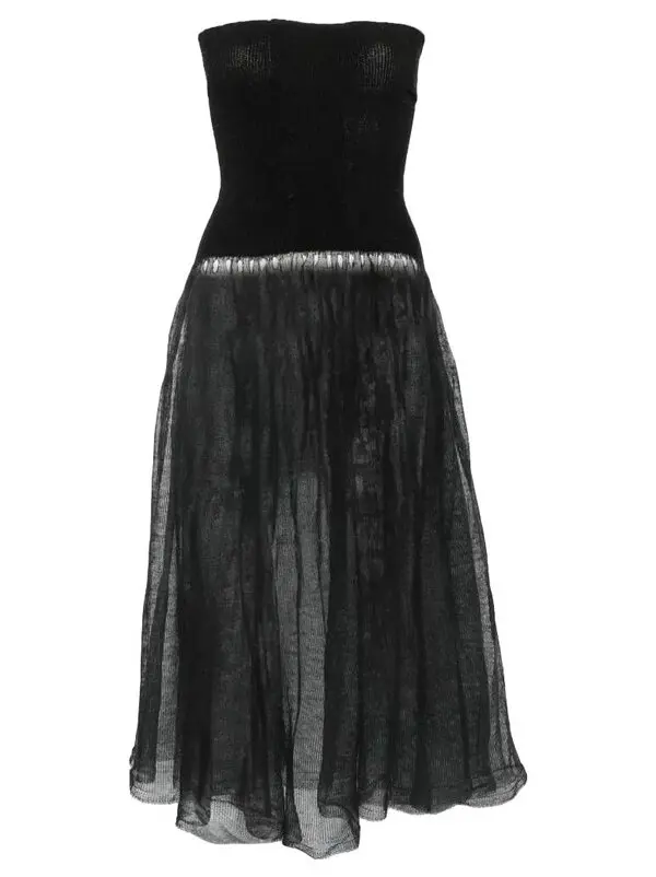 Paloma Wool Melo Sheer-knit Midi Dress - Black