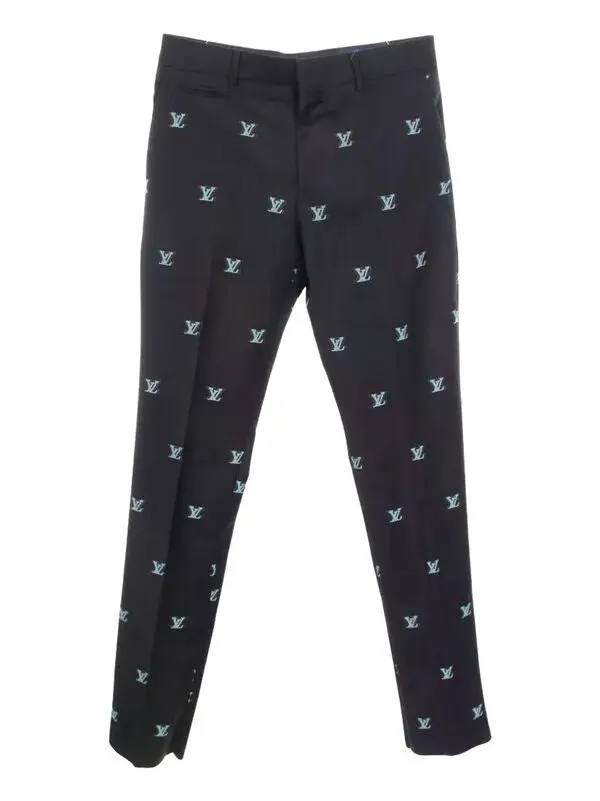 LOUIS VUITTON Logo Jacquard Trousers - Blue