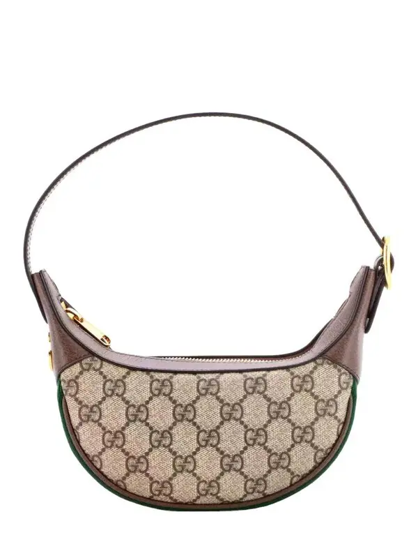 Gucci Ophidia Half Moon Bag - Brown