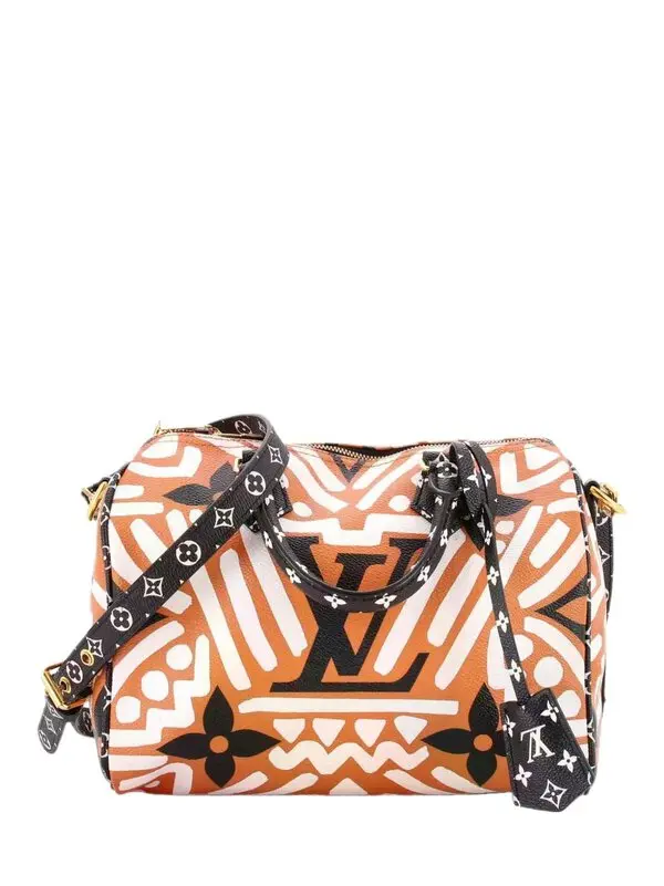 LOUIS VUITTON Speedy Bandouliere Limited Edition Crafty Monogram Giant 25 Satchel - Brown