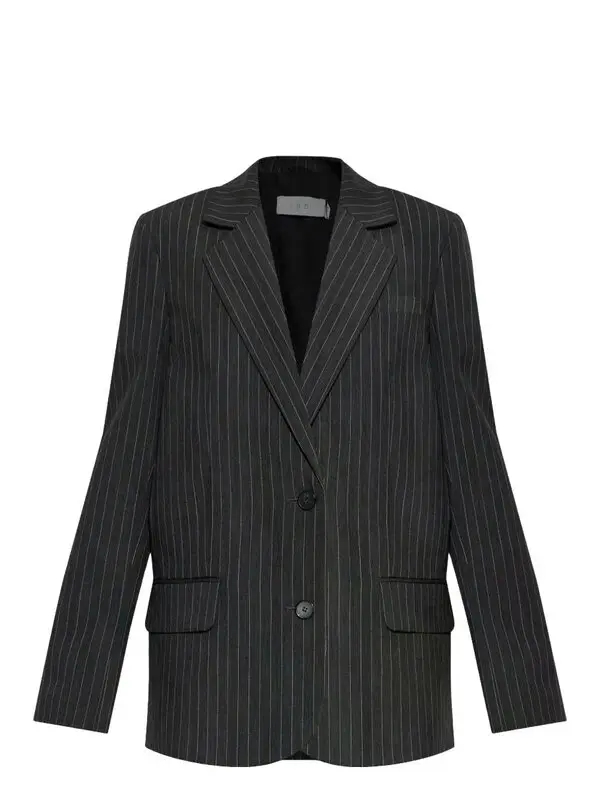 IRO PARIS Pinstripe Pattern Blazer - Grey