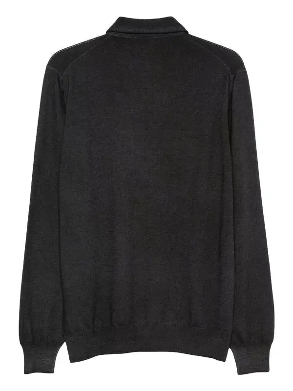 Tagliatore Bailey Long-sleeve Polo Shirt - Grey