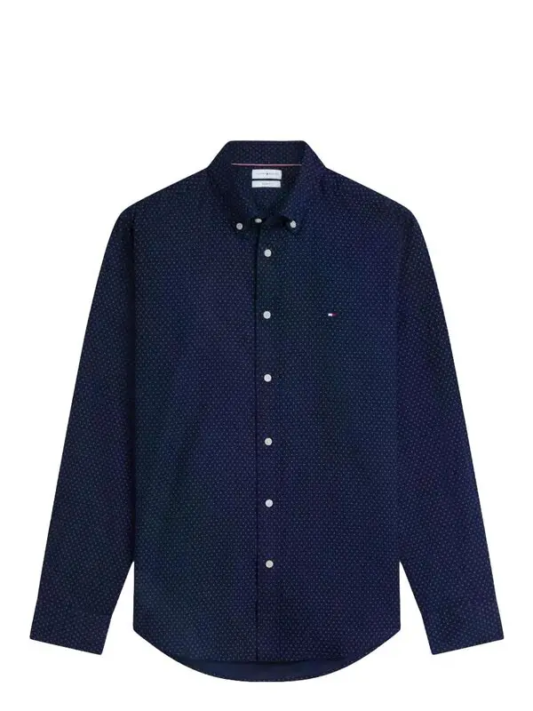 Tommy Hilfiger Micro-print Button-down Shirt - Blue