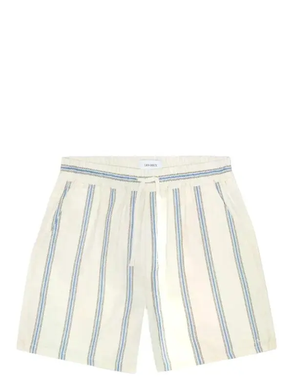 LES DEUX Lawson Vertical-stripe Drawstring Shorts - Neutrals