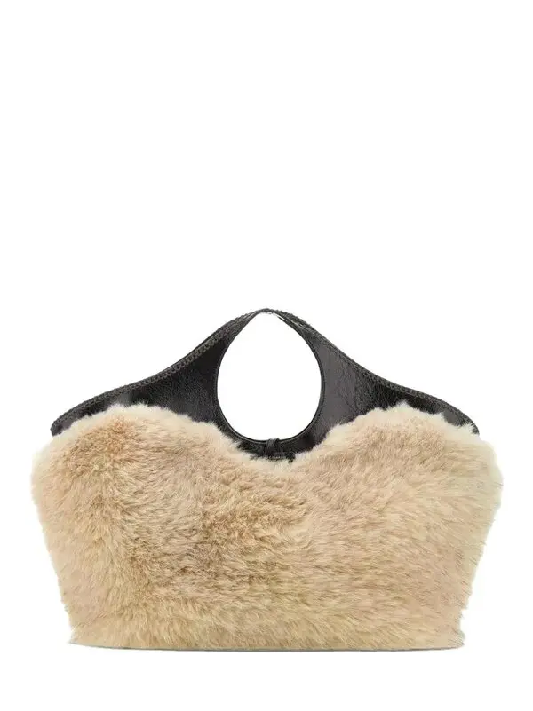 GIANNI CHIARINI Infinity Faux-fur Tote Bag - Neutrals