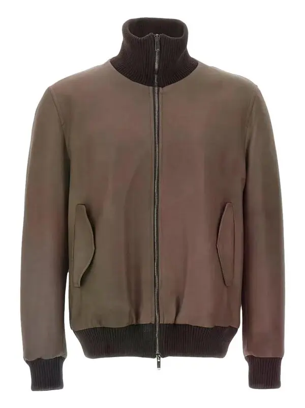 VOLFAGLI FIRENZE Ambrogio America Leather Jacket - Brown