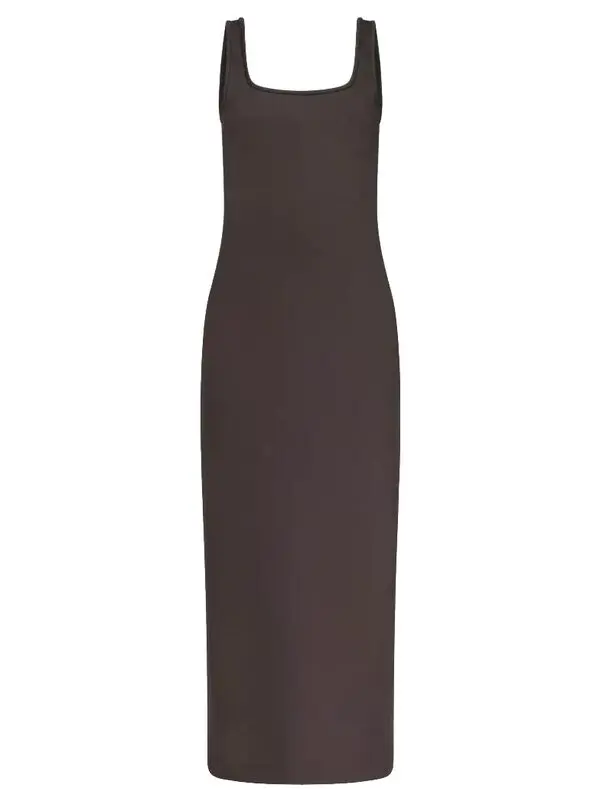 FFORME Square-neck Sleeveless Dress - Grey