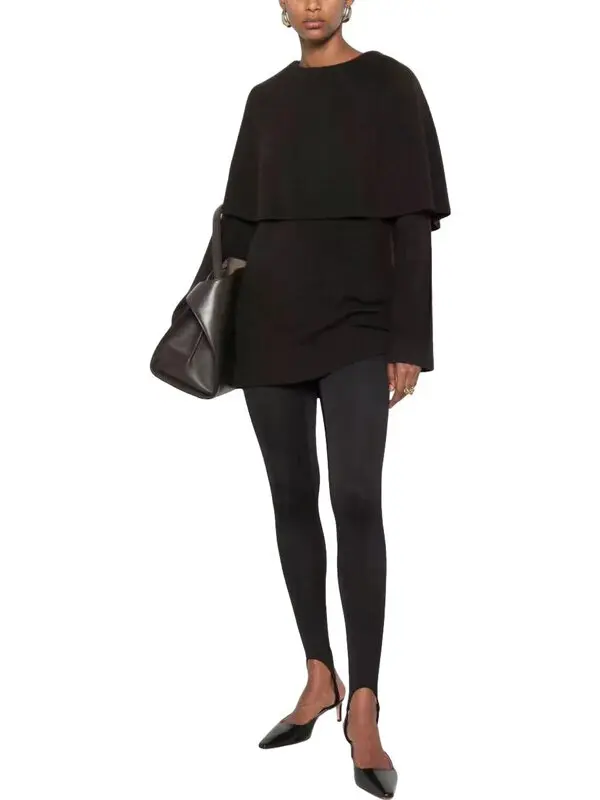LISA YANG Jaylani Cape-overlay Cashmere Sweater - Brown