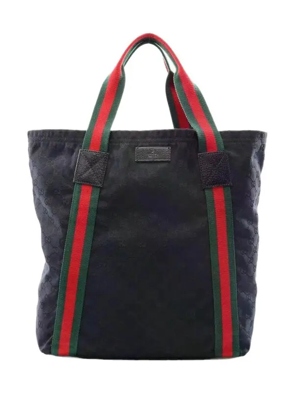 Gucci Logo Patch Tote Bag - Black