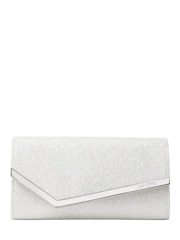 JIMMY CHOO Emmie Glitter Clutch Bag - Silver