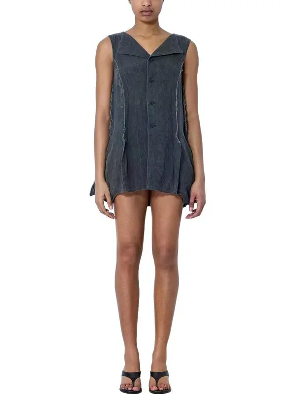LIMI FEU Sleeveless V-neck Dress In Flax - Grey