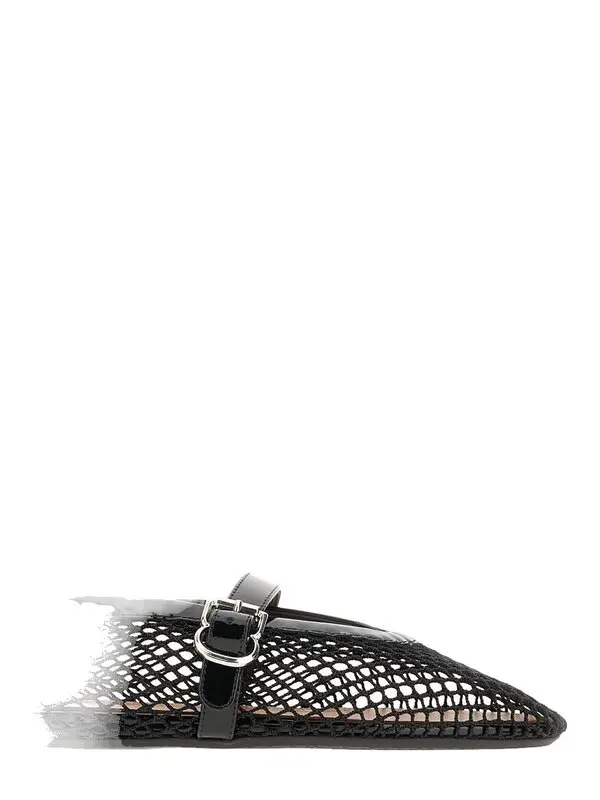 Alaïa Pointed Toe Mary Jane Flats With Buckle Detail - Multicolor