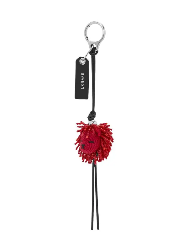 Loewe Lion Head Charm - Red